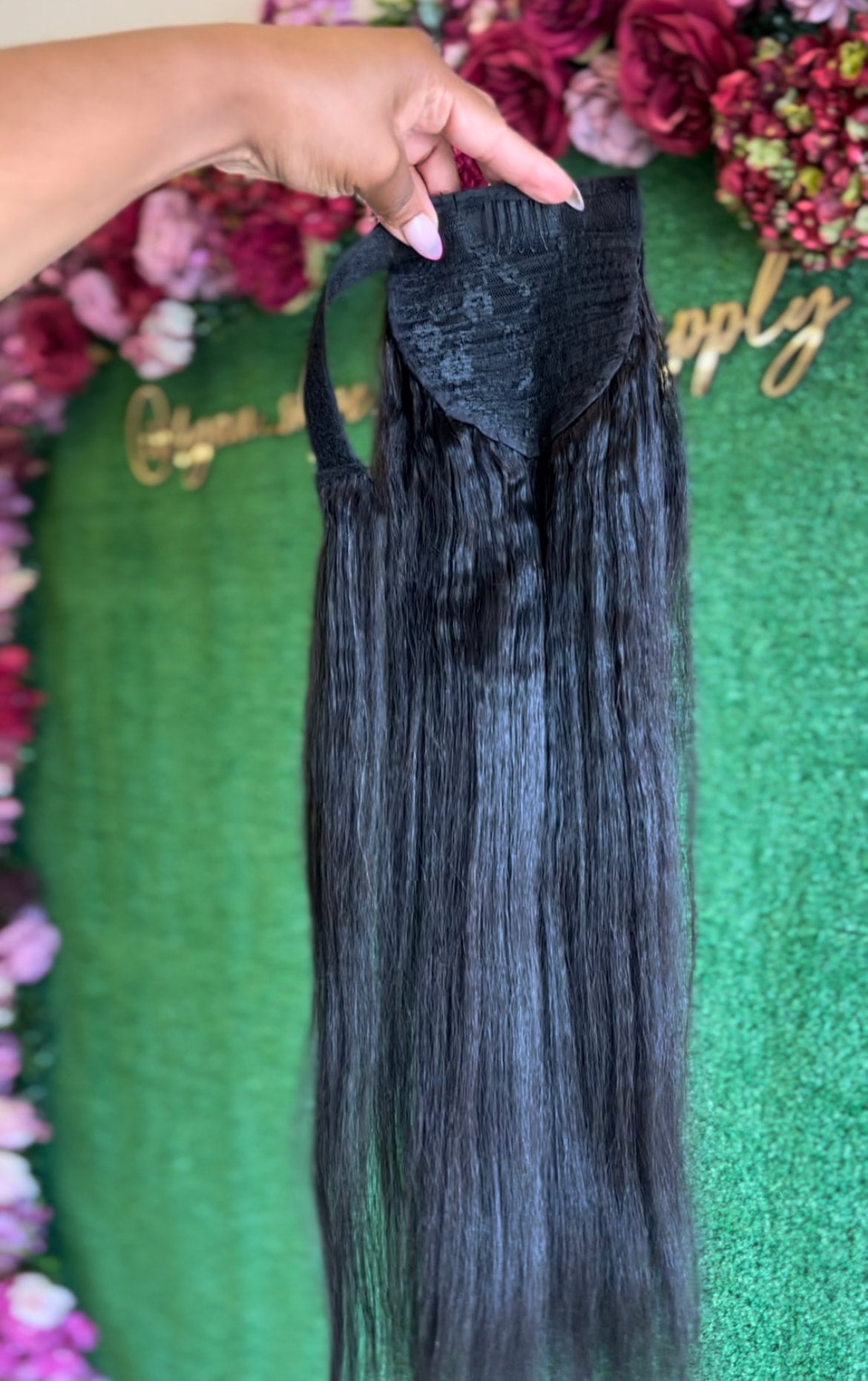 DAVH Reusable Clip-on Pony Wrap around Human Hair Pony | Ryan Skye ...